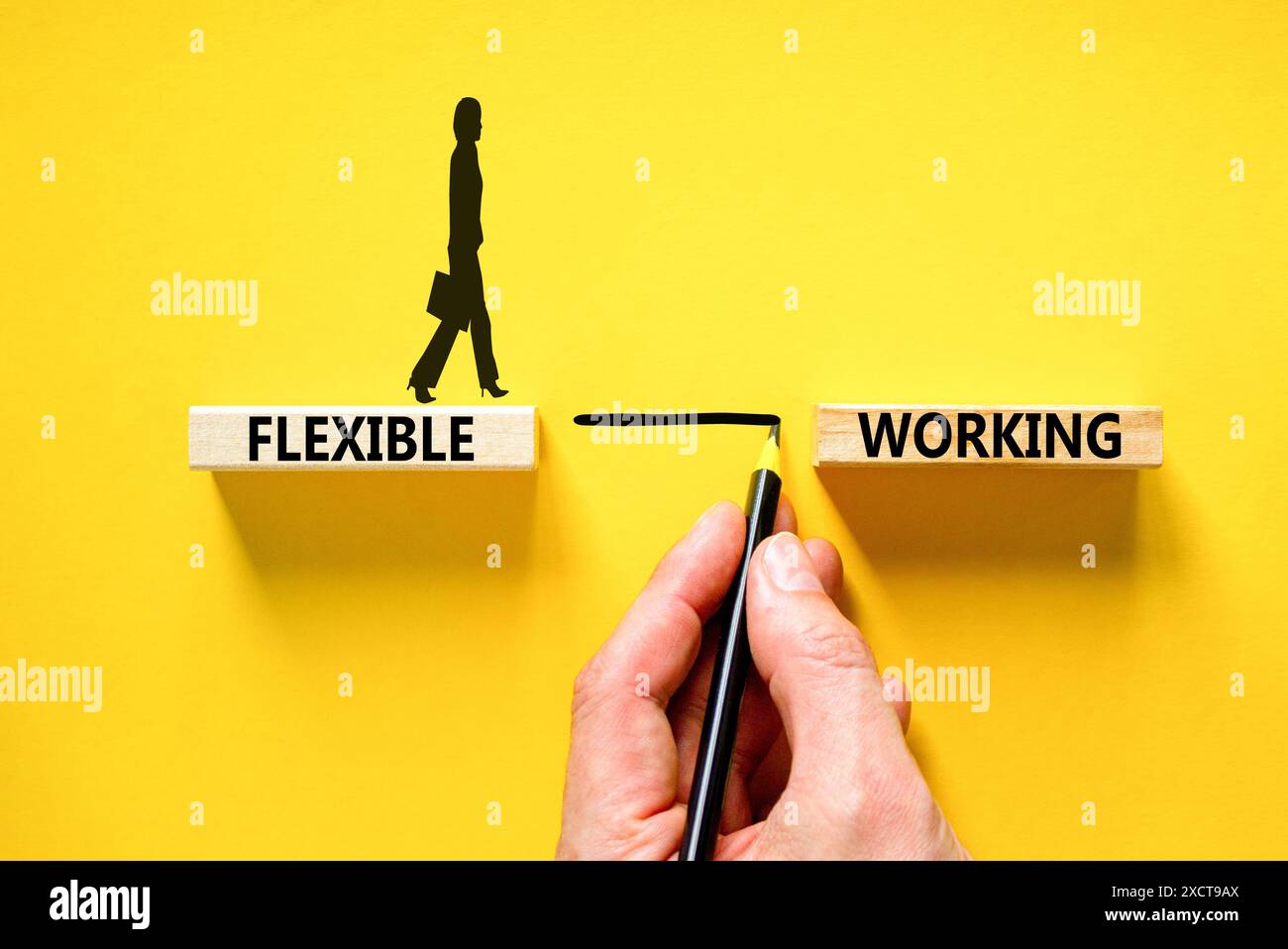 Flexible working symbol. Concept words Flexible working on beautiful ...