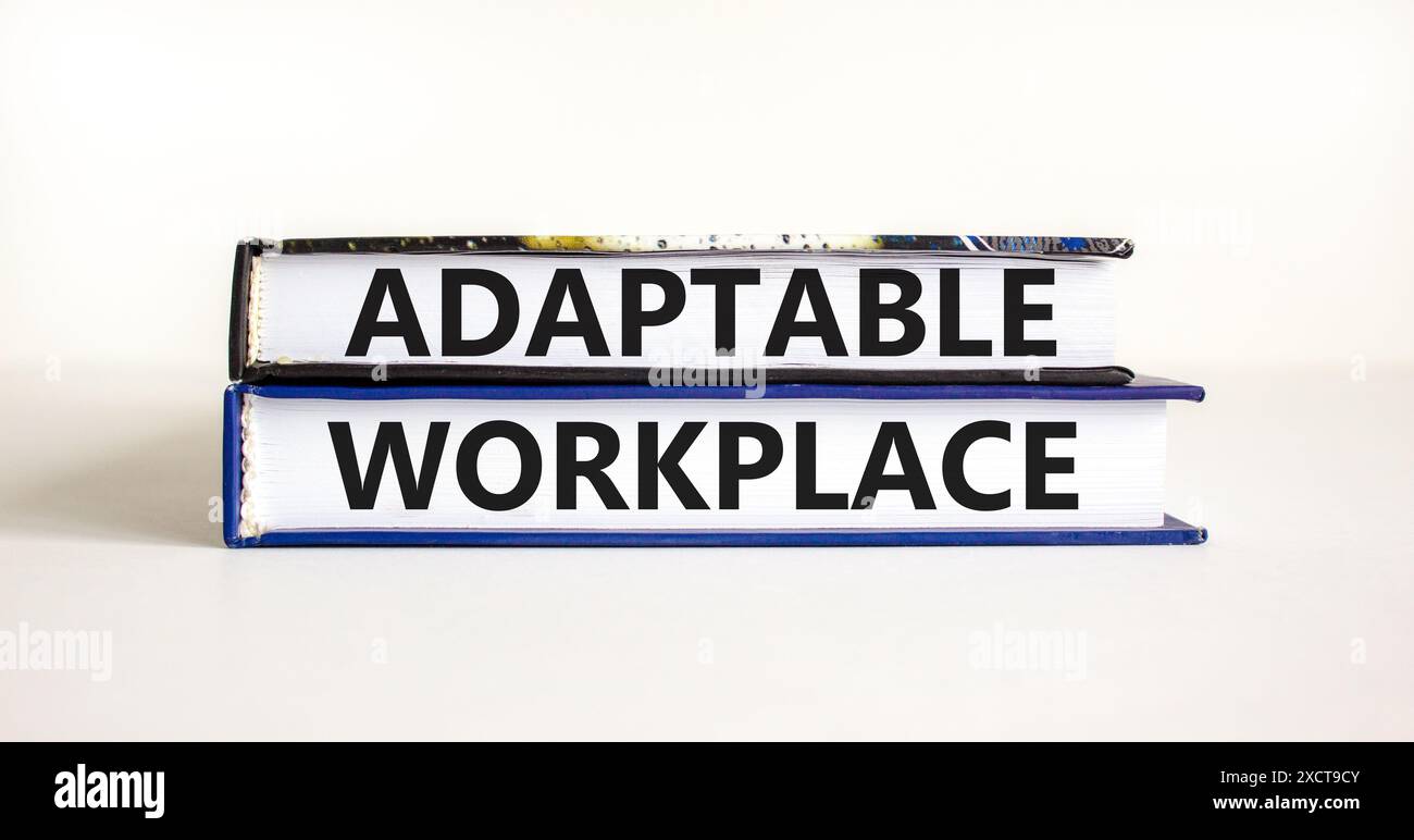 Adaptable workplace symbol. Concept words Adaptable workplace on ...