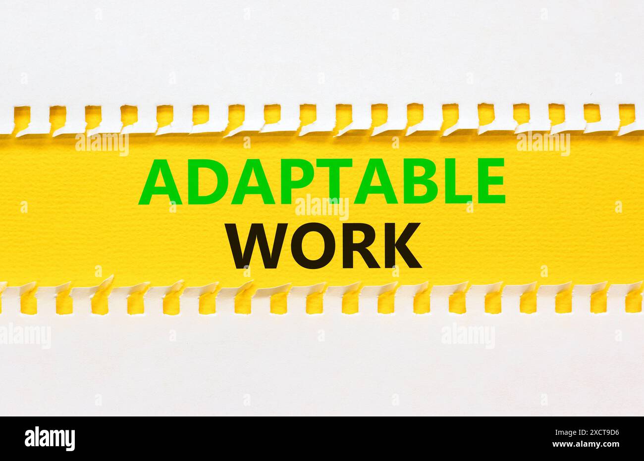 Adaptable work symbol. Concept words Adaptable work on beautiful yellow ...