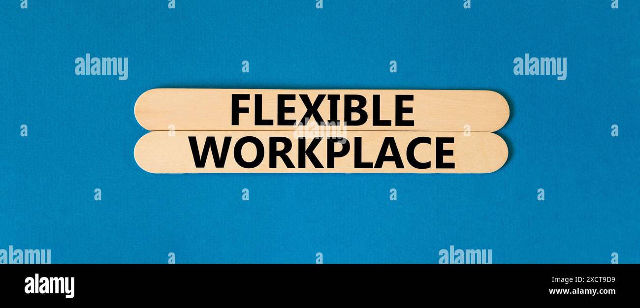 Flexible workplace symbol. Concept words Flexible workplace on ...