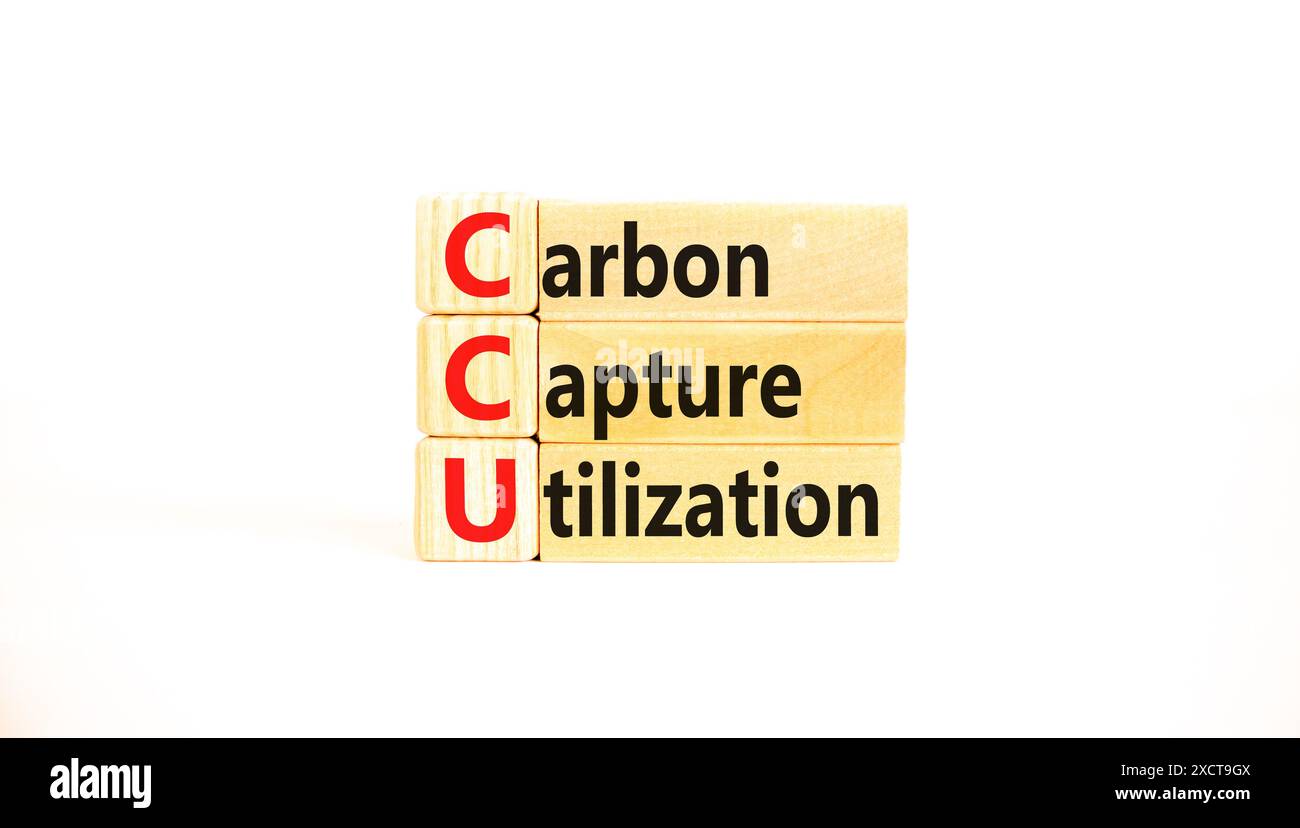CCU Carbon capture utilization symbol. Concept words CCU Carbon capture ...
