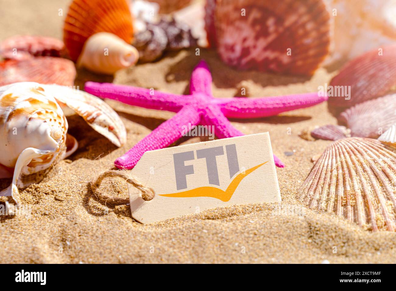 Bavaria, Germany - June 18, 2024: Starfish on the beach with the logo ...