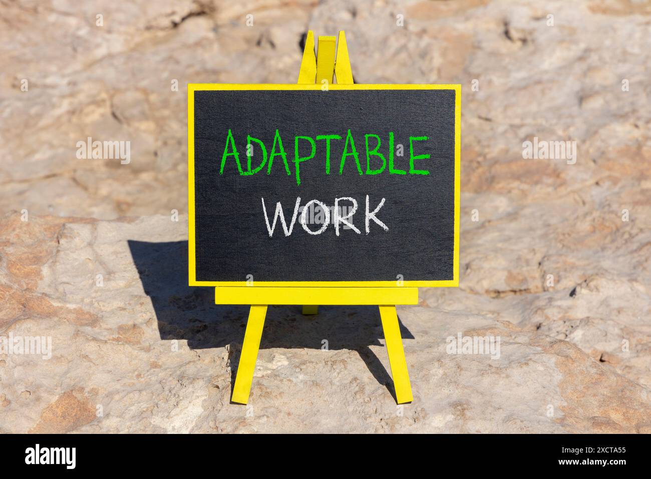 Adaptable work symbol. Concept words Adaptable work on beautiful yellow ...