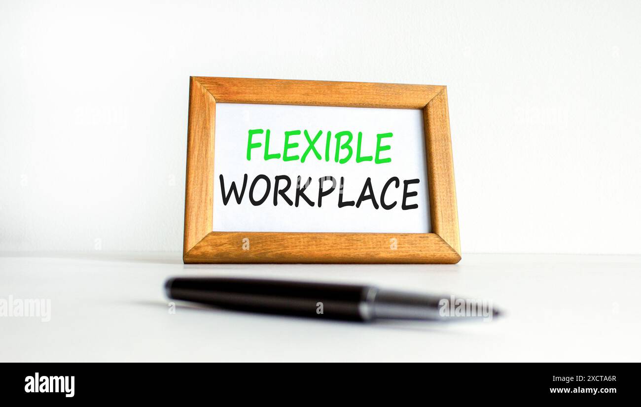 Flexible workplace symbol. Concept words Flexible workplace on ...