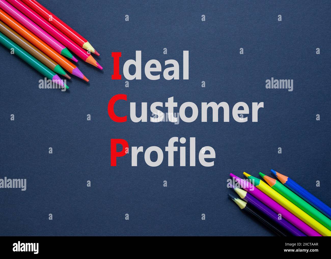 ICP ideal customer profile symbol. Concept words ICP ideal customer ...