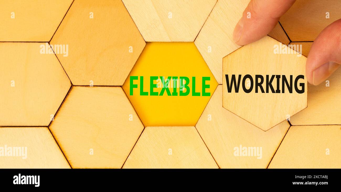 Flexible working symbol. Concept words Flexible working on beautiful ...