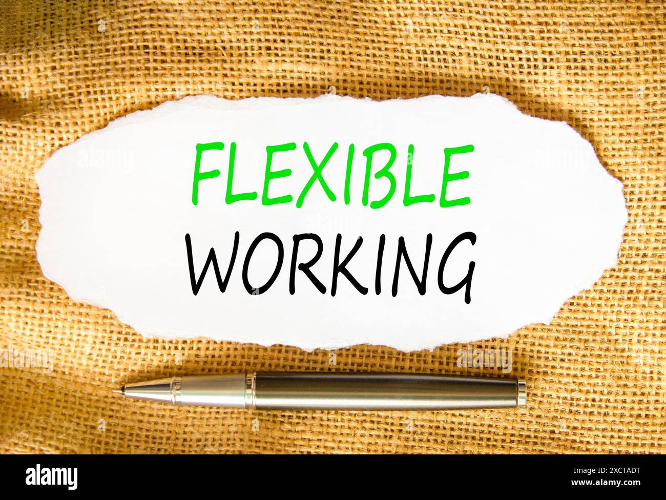 Flexible working symbol. Concept words Flexible working on beautiful ...