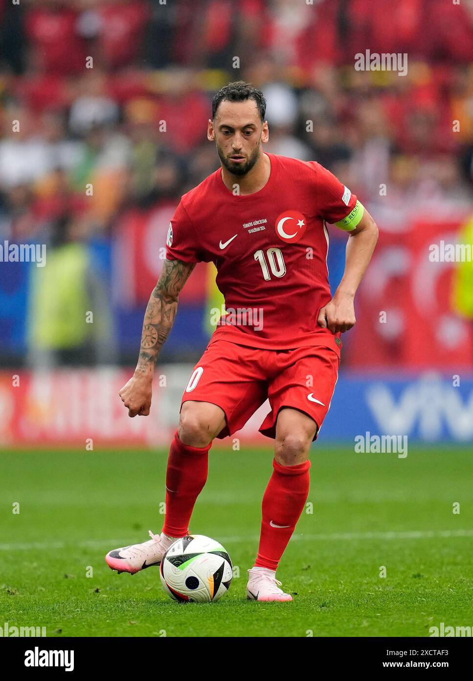 Turkey’s Hakan Calhanoglu in action during the UEFA Euro 2024 Group F ...