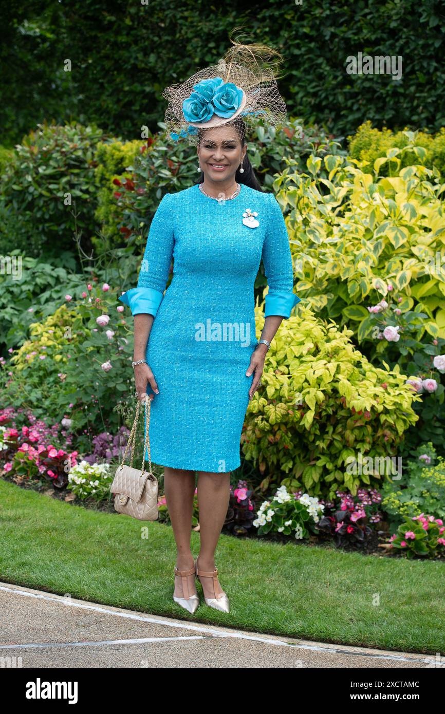 Wilnelia, Lady Forsyth-Johnson wears an elegant light blue dress to Day ...