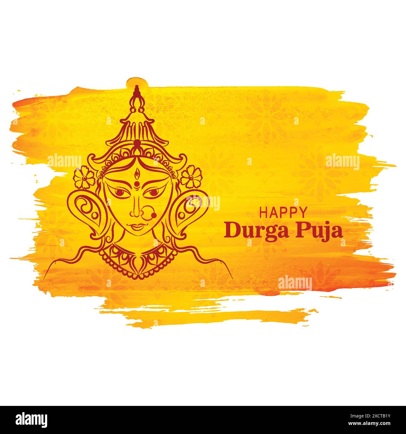 Indian festival happy durga pooja card background Stock Vector Image ...