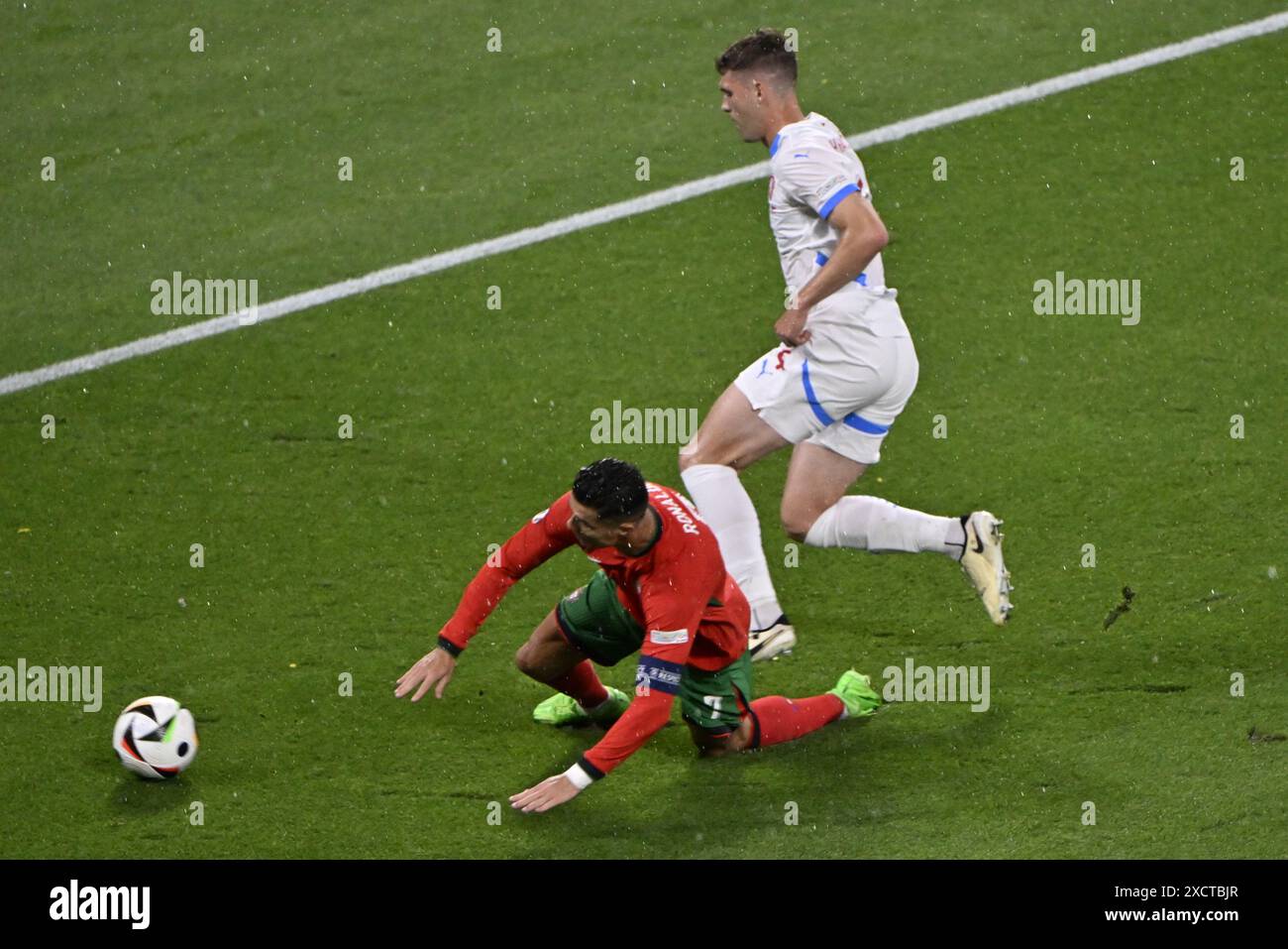 Lipsko, Germany. 18th June, 2024. From left Cristiano Ronaldo of ...