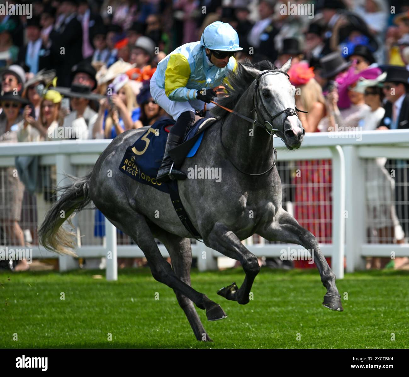 Ascot, UK. 18 June, 2024. Charyn ridden by J Silvestre De Sousa wins ...