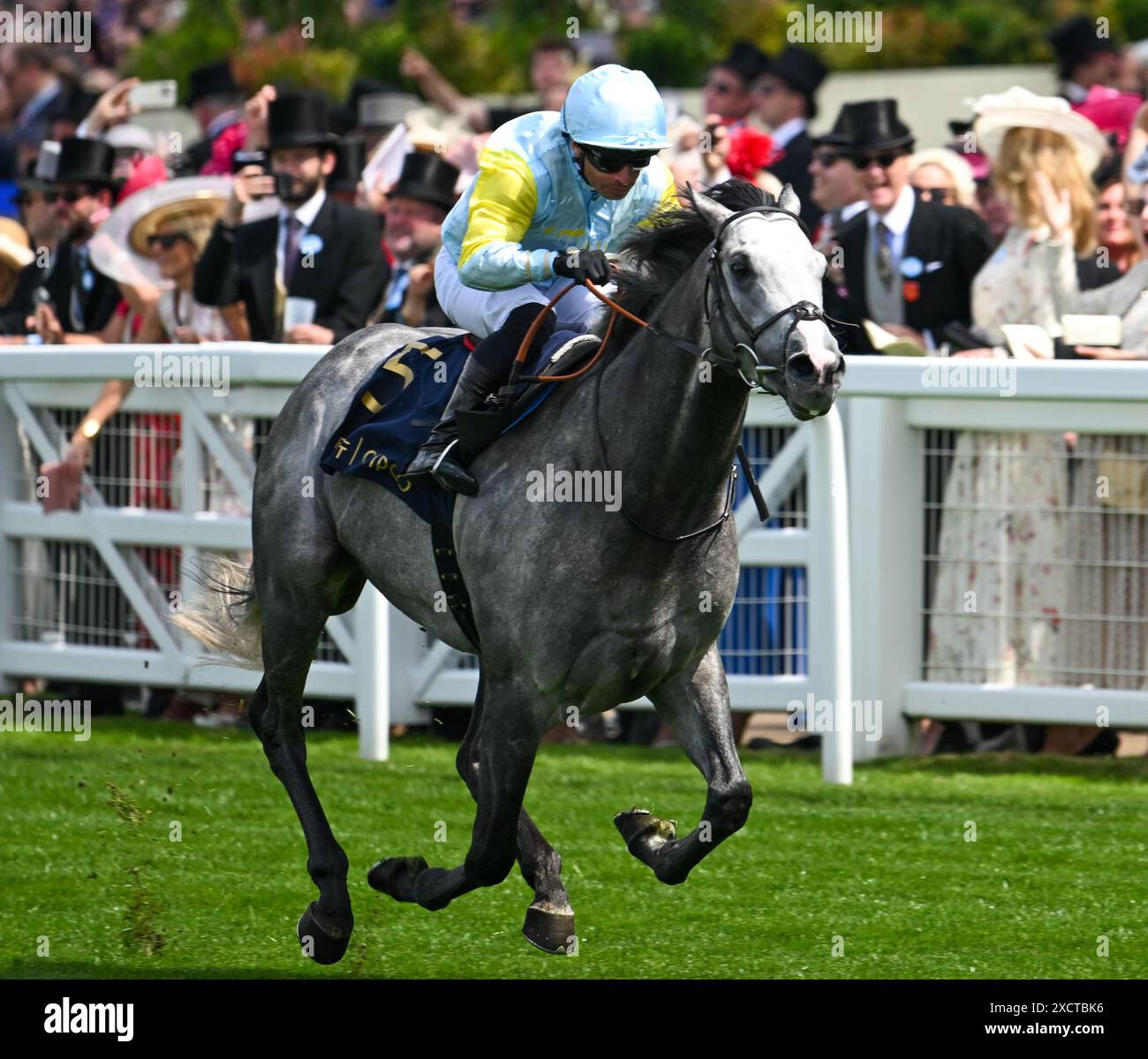 Ascot, UK. 18 June, 2024. Charyn ridden by J Silvestre De Sousa wins ...