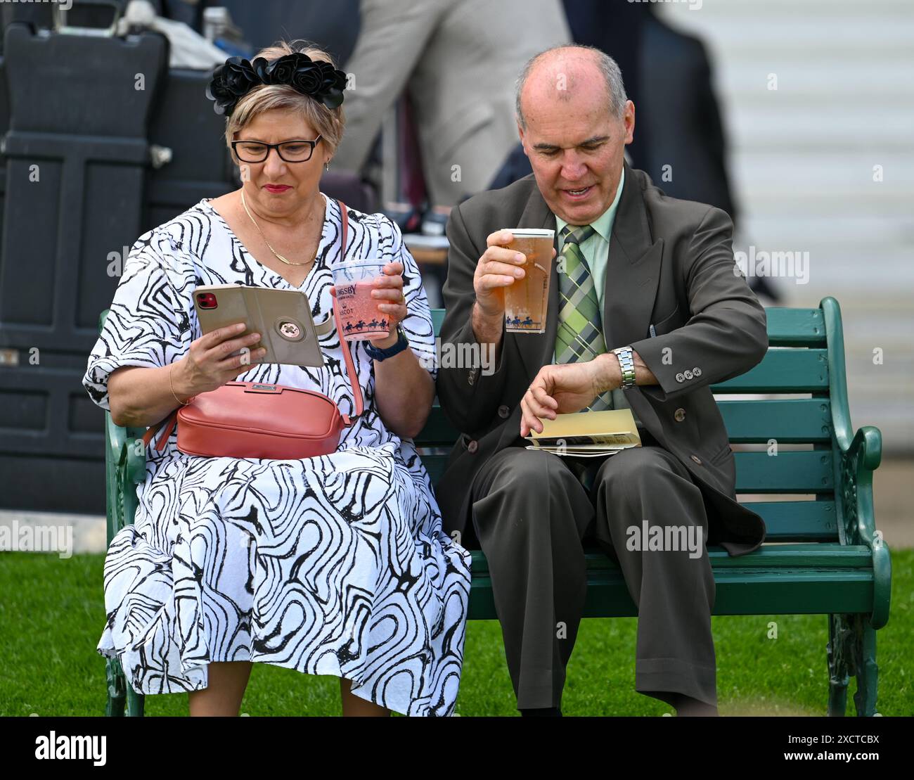 Ascot, UK. 18 June, 2024. Racegoers on day one of Royal Ascot. Credit ...