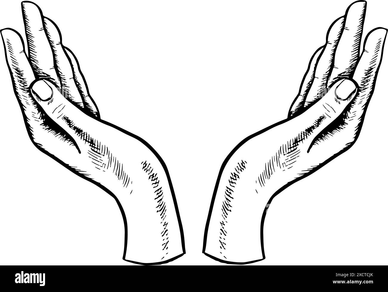 Artistic kindness illustration Black and White Stock Photos & Images ...