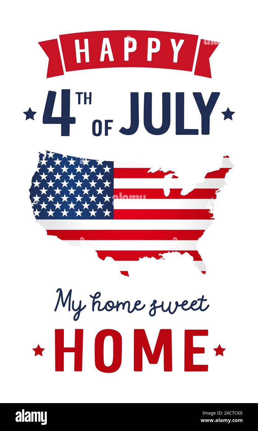 Happy 4th of july template Cut Out Stock Images & Pictures - Alamy