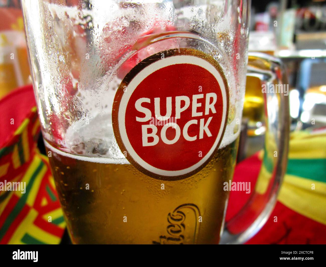 Super Bock beer served in Faro, Portugal on the 5th June 2024 Stock ...