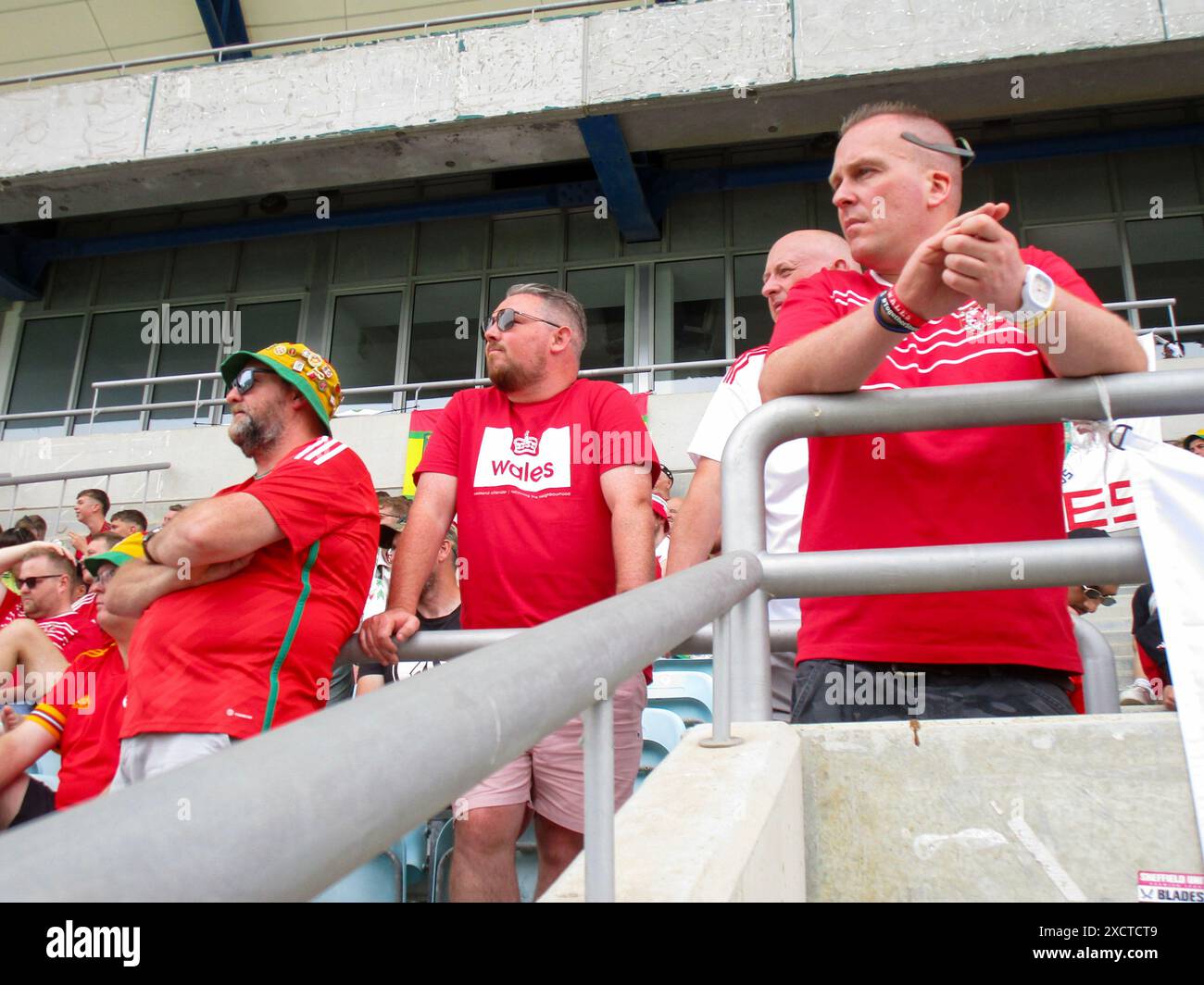Welsh Football Supporters inside the Estadio Algarve in Faro, Portugal ...