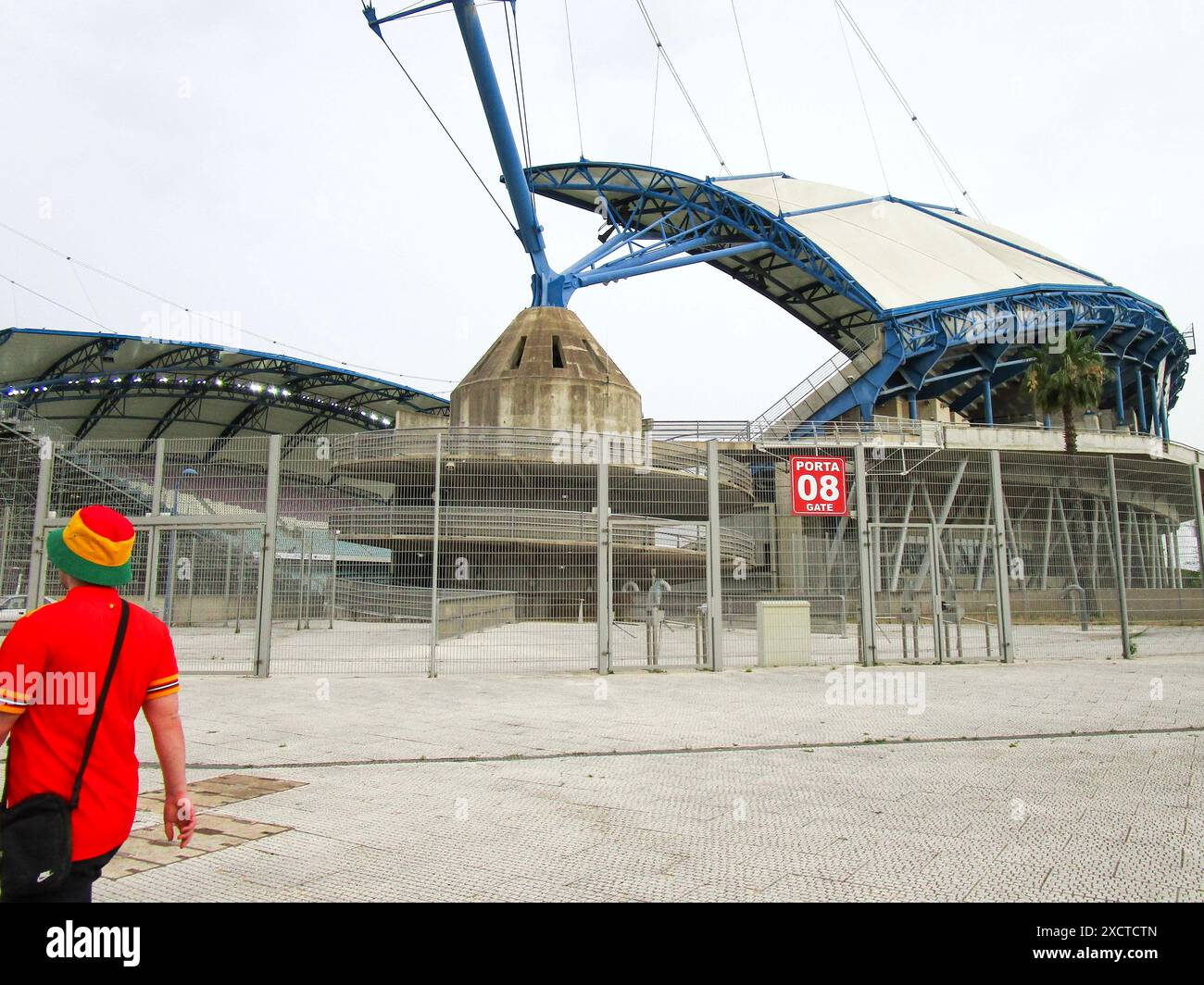 Welsh Football Supporters outside the Estadio Algarve in Faro, Portugal ...