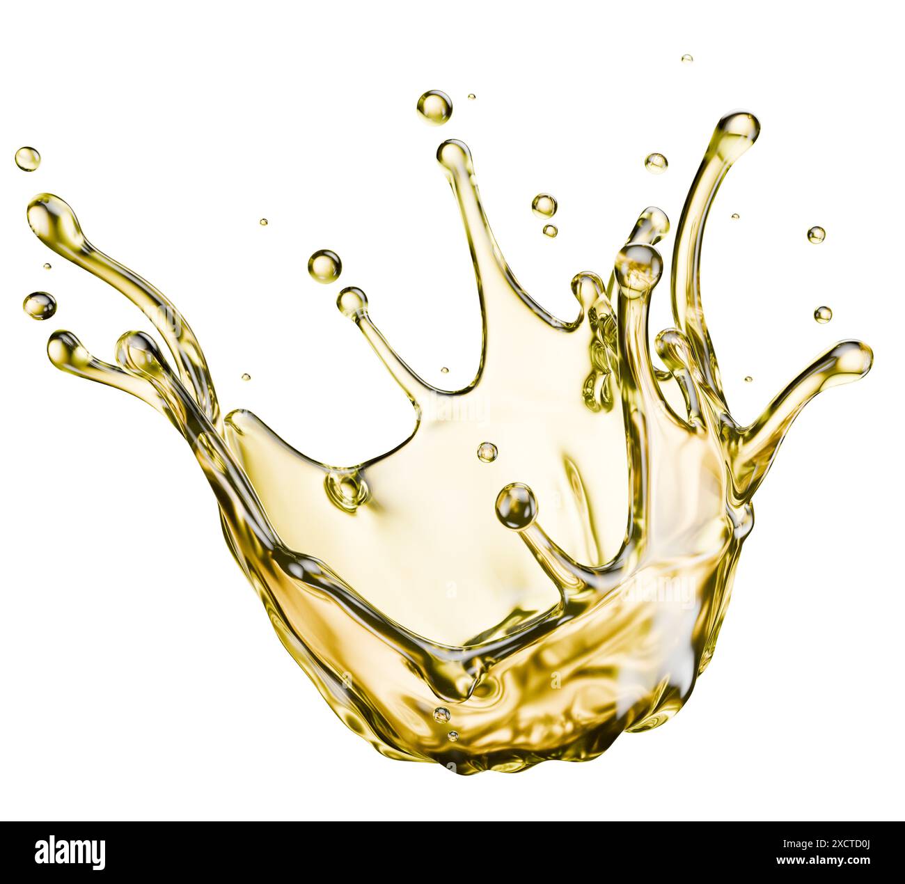 oil splash isolated on a white background. Clipping path. 3d rendering ...