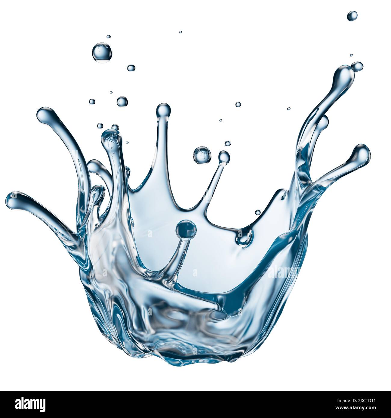 water splash isolated on a white background. Clipping path. 3d ...