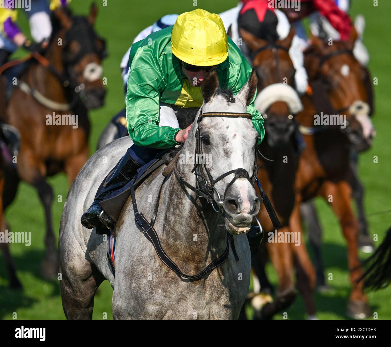Ascot, UK. 18 June, 2024. William Buick wins the Copper Horse Handicap ...