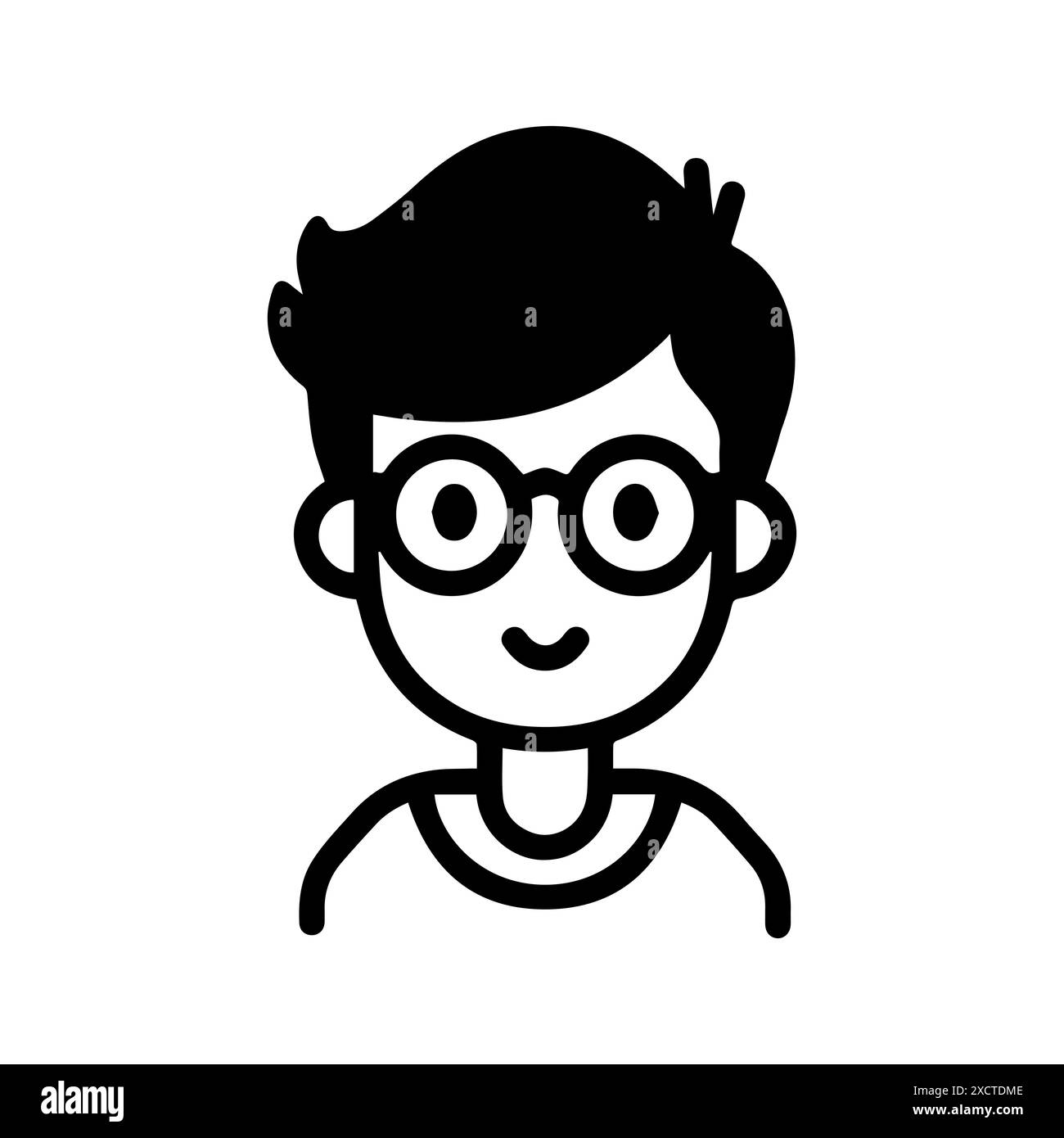 Cute Geek logo or modern line icon. Vector line art and icon design ...