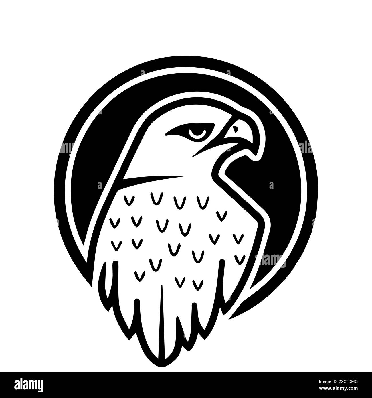 Mighty Falcon logo or modern line icon. Vector line art and icon design ...