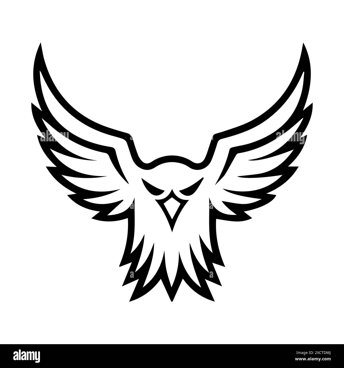 Abstract Eagle logo or modern line icon. Vector line art and icon ...
