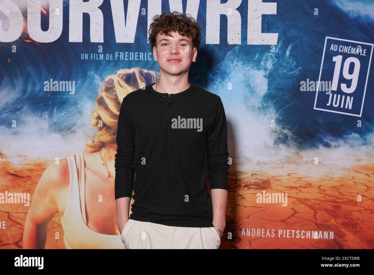 Lucas Ebel attends the photocall for the premiere of the film Survivre ...