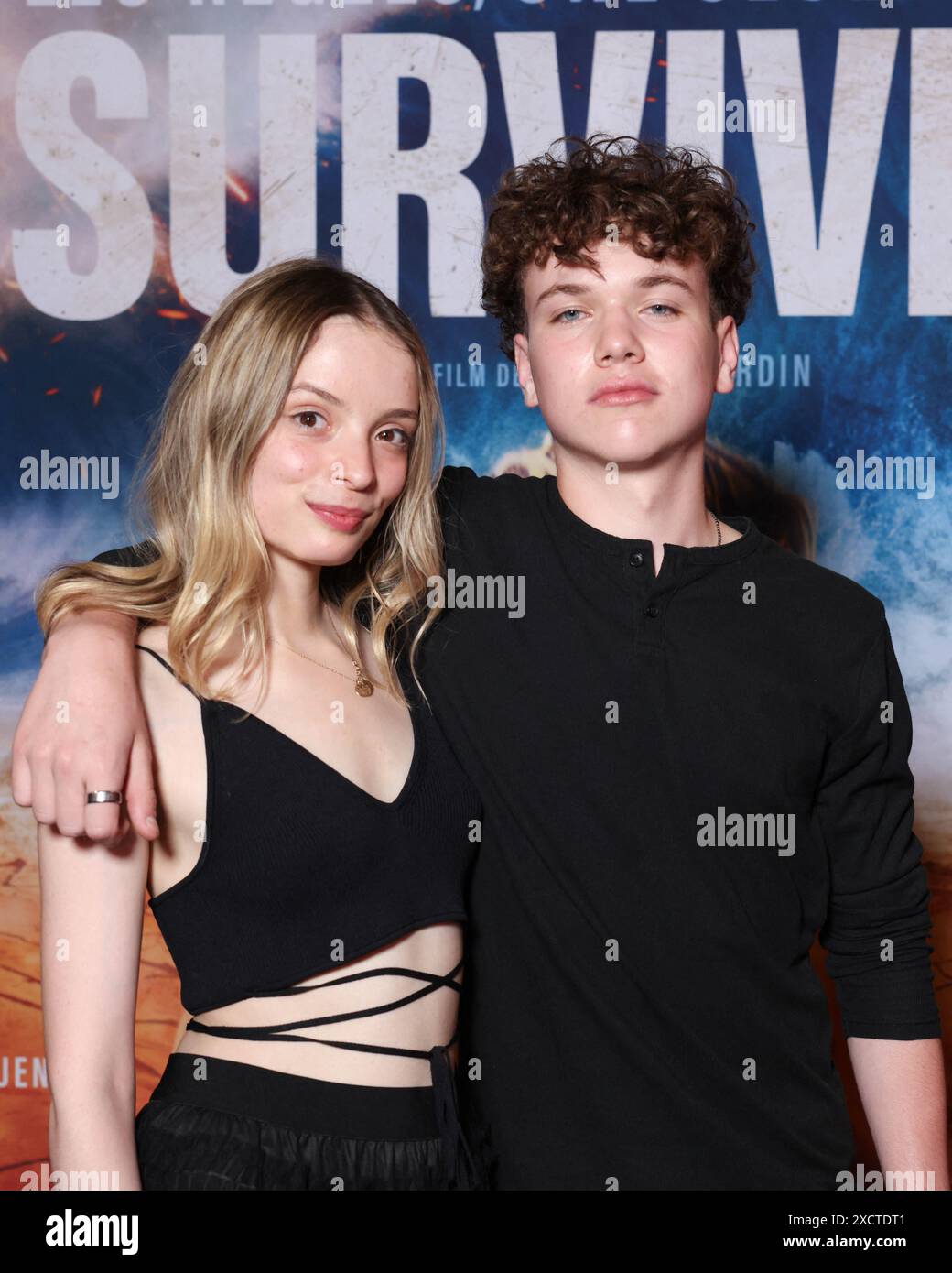 Lisa Delamar and Lucas Ebel attend the photocall for the premiere of the film Survivre held at ...