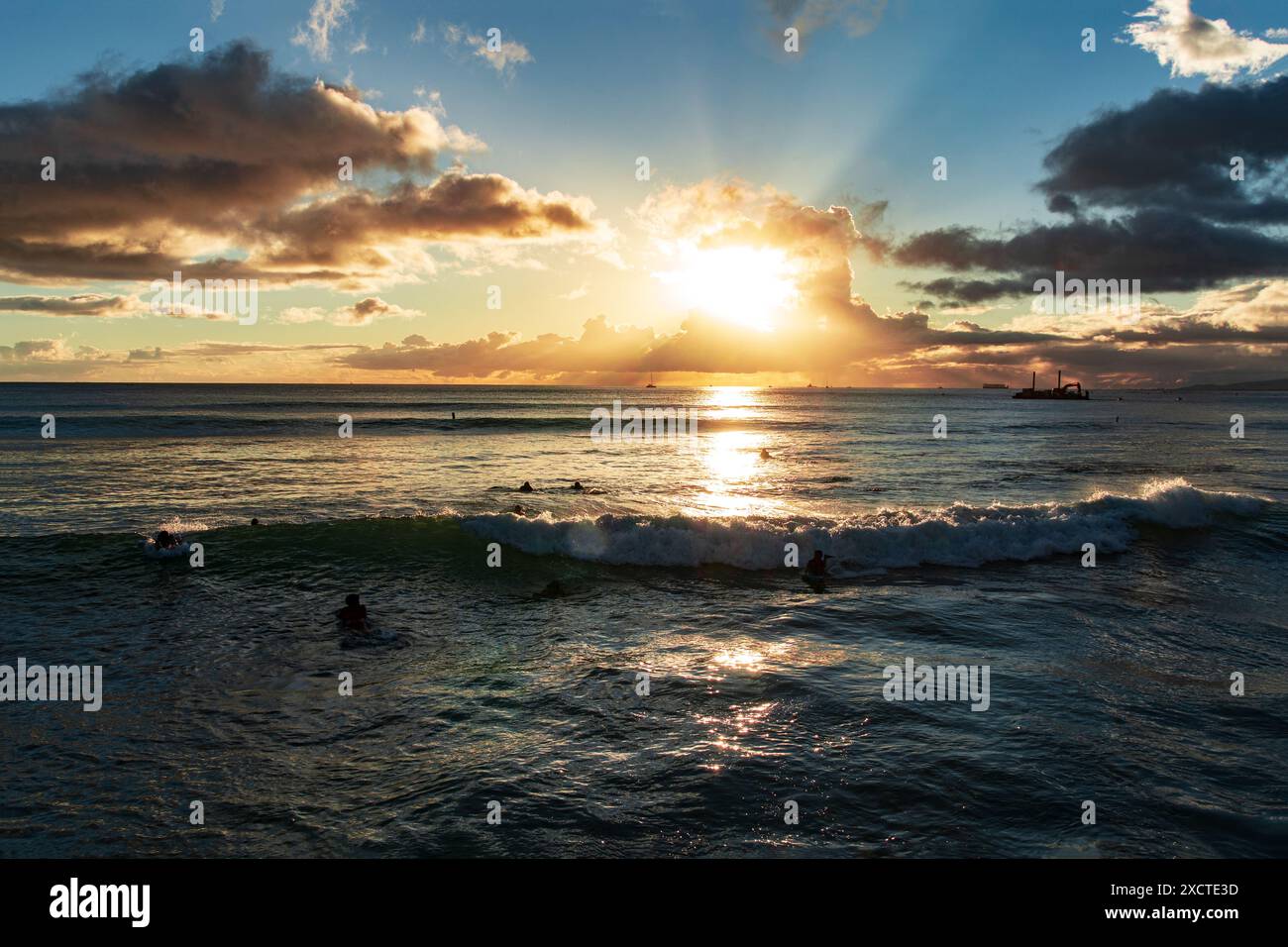Beautiful sunset on remote beach hi-res stock photography and images ...