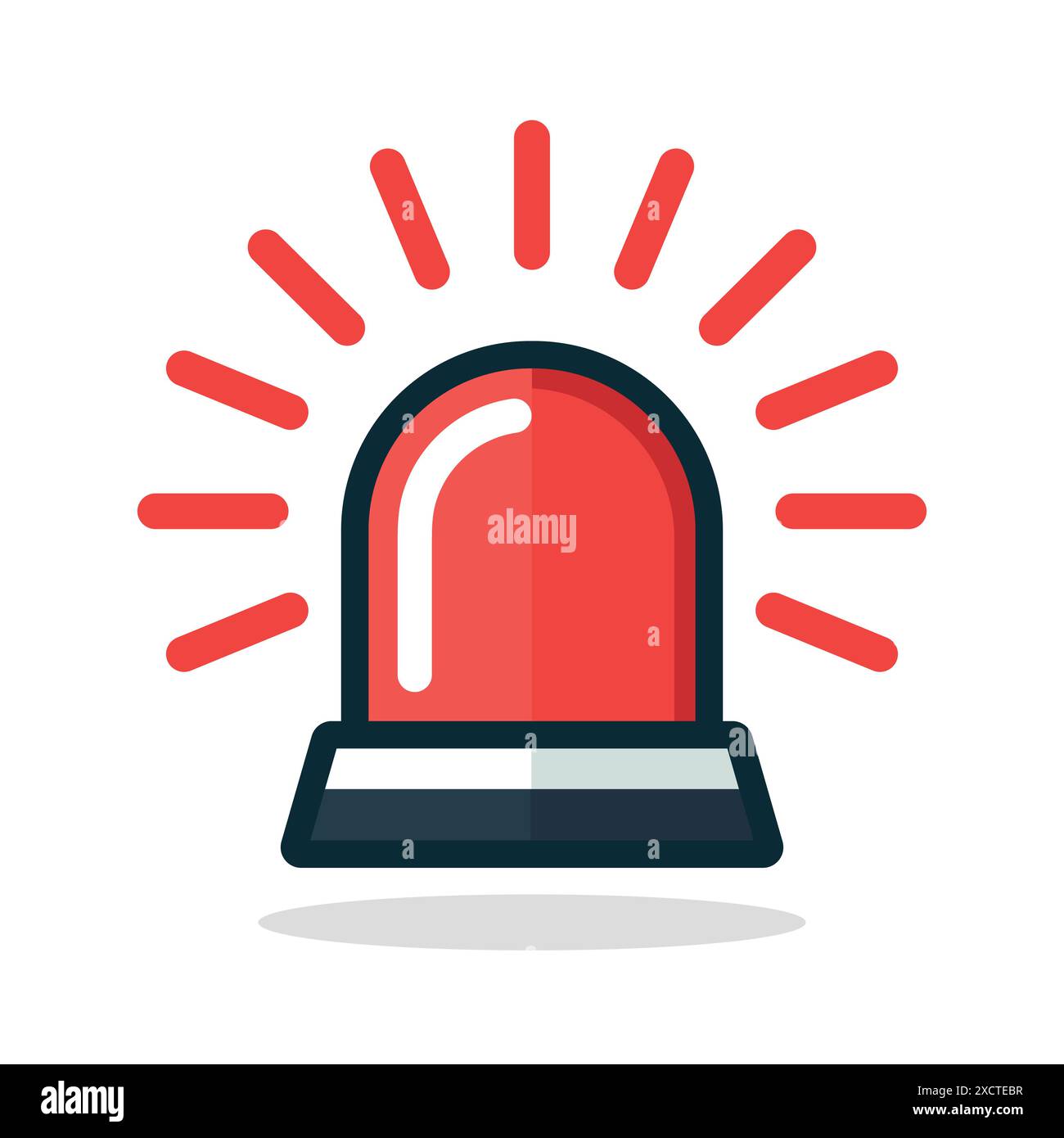 Red emergency flashers siren icon. Siren icon in flat style. Emergency ... Red emergency flashers siren icon. Siren icon in flat style. Emergency ...