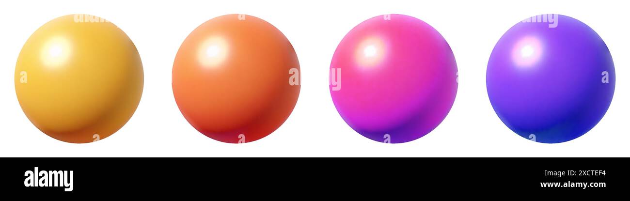 Colorful ball. Set of colorful balls isolated on white background ...