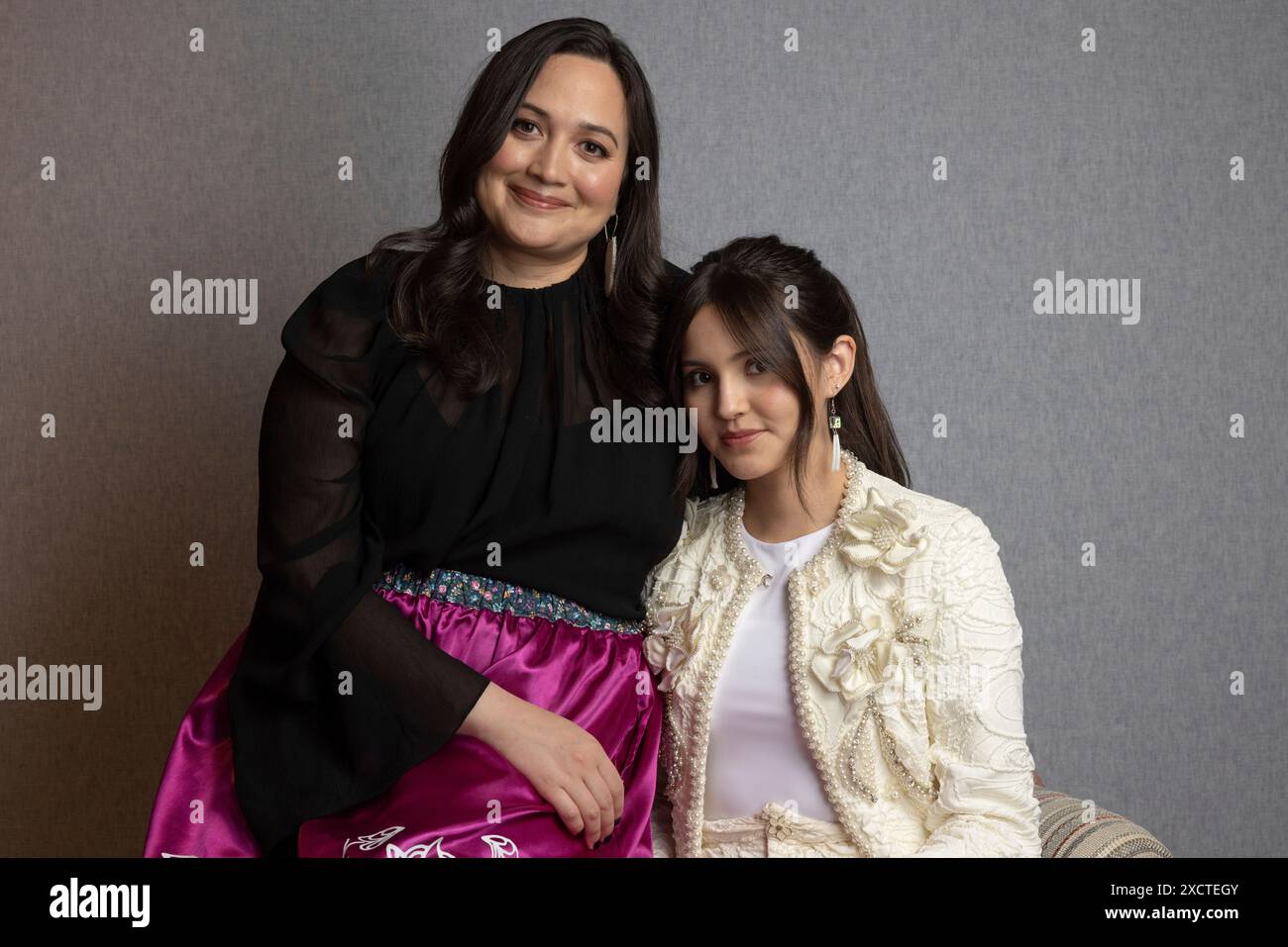 Lily Gladstone, left, and Isabel Deroy-Olson pose for a portrait to ...