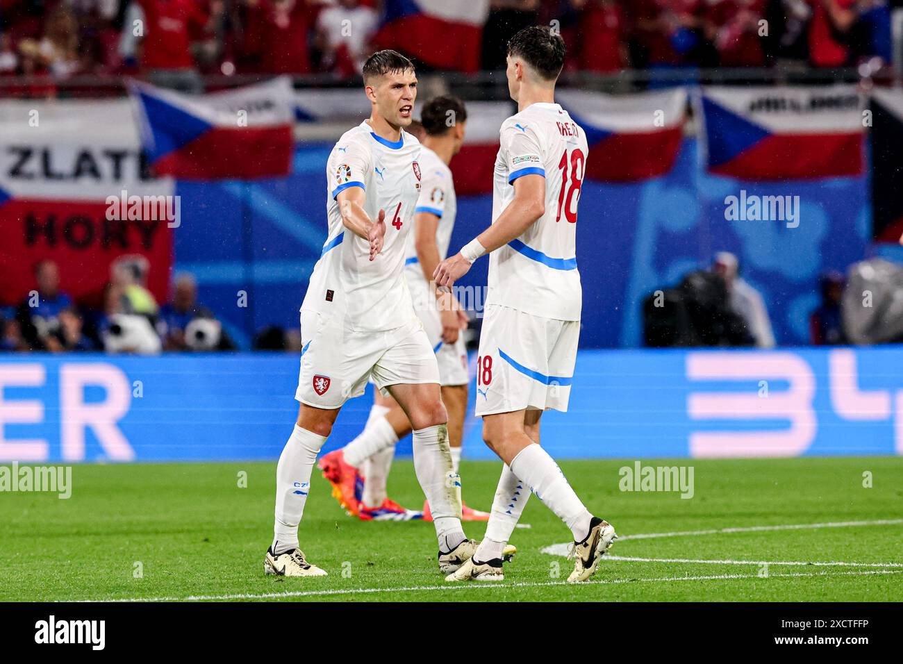 LEIPZIG, GERMANY - JUNE 18: Robin Hranac of Czechia shaking hands with ...