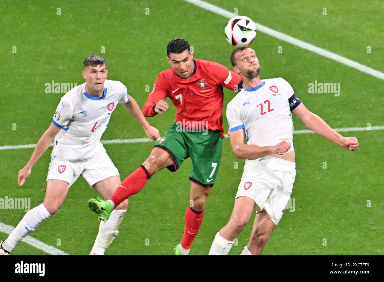 Lipsko, Germany. 18th June, 2024. From left Czech Robin Hranac ...