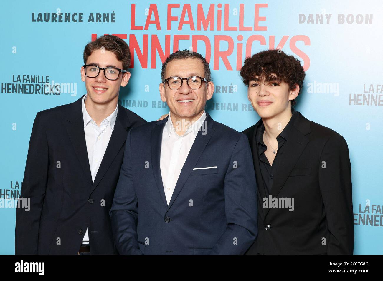 Paris, France. 18/06/2024, Eytan Boon, Dany Boon, Elia Boon attends 'La ...