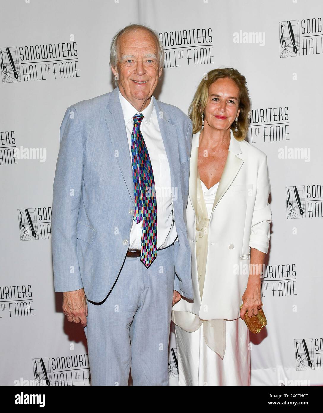 Tim Rice, left, and Caroline Michelle attend the Songwriters Hall of ...