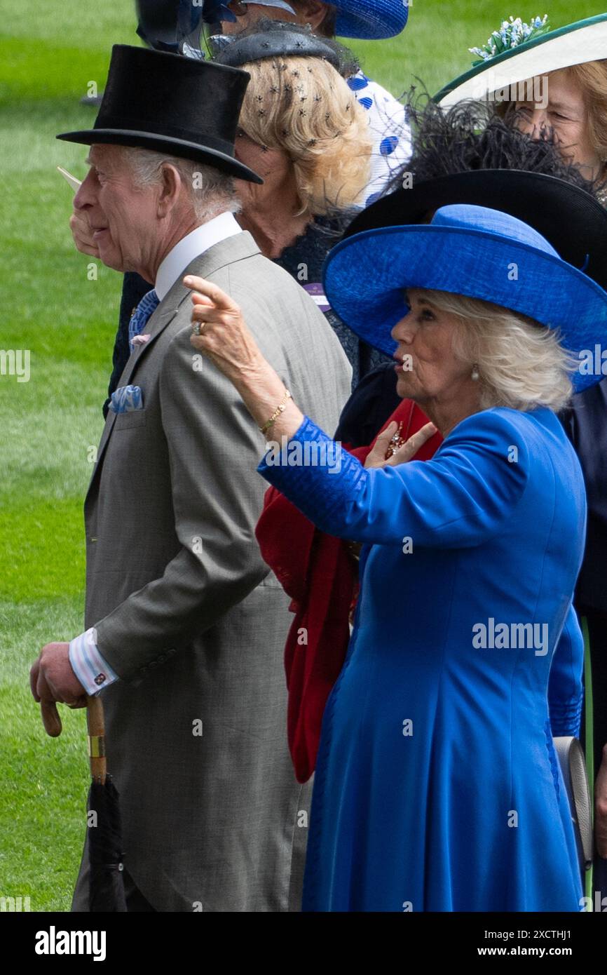 The King and Queen Camilla arriving at Royal Ascot in the Royal ...