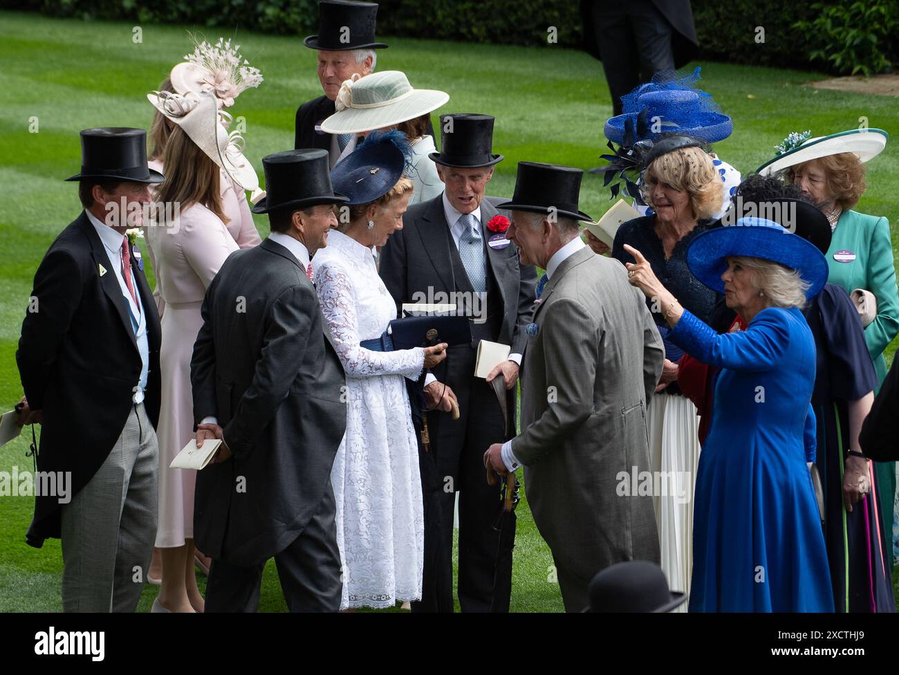 The King and Queen Camilla arriving at Royal Ascot in the Royal ...
