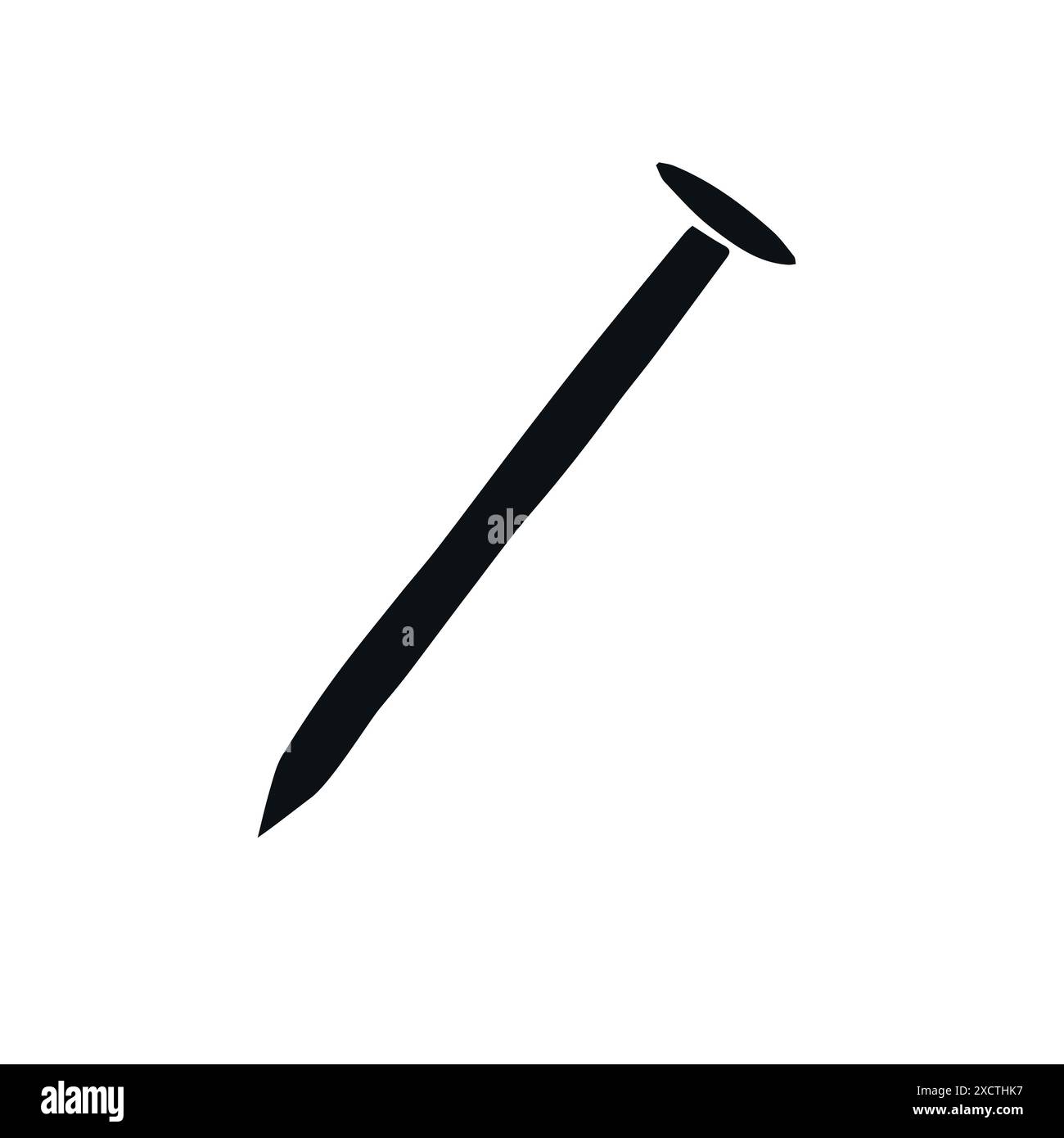 Vector hand drawn doodle sketch nail pin isolated on white background ...