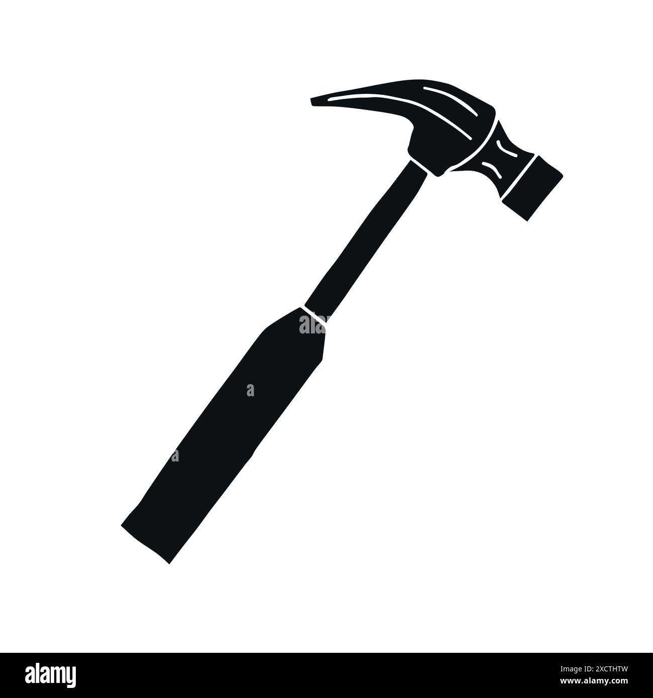 Vector hand drawn doodle sketch hammer isolated on white background ...
