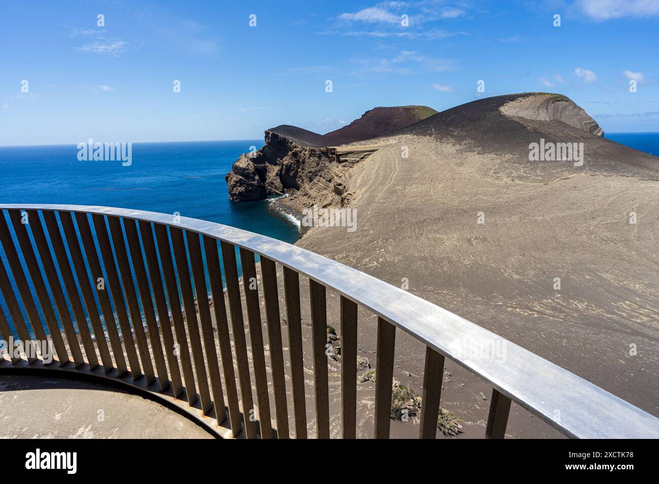 Arid zone of the capelinhos volcano, island of Faial in the Azores ...