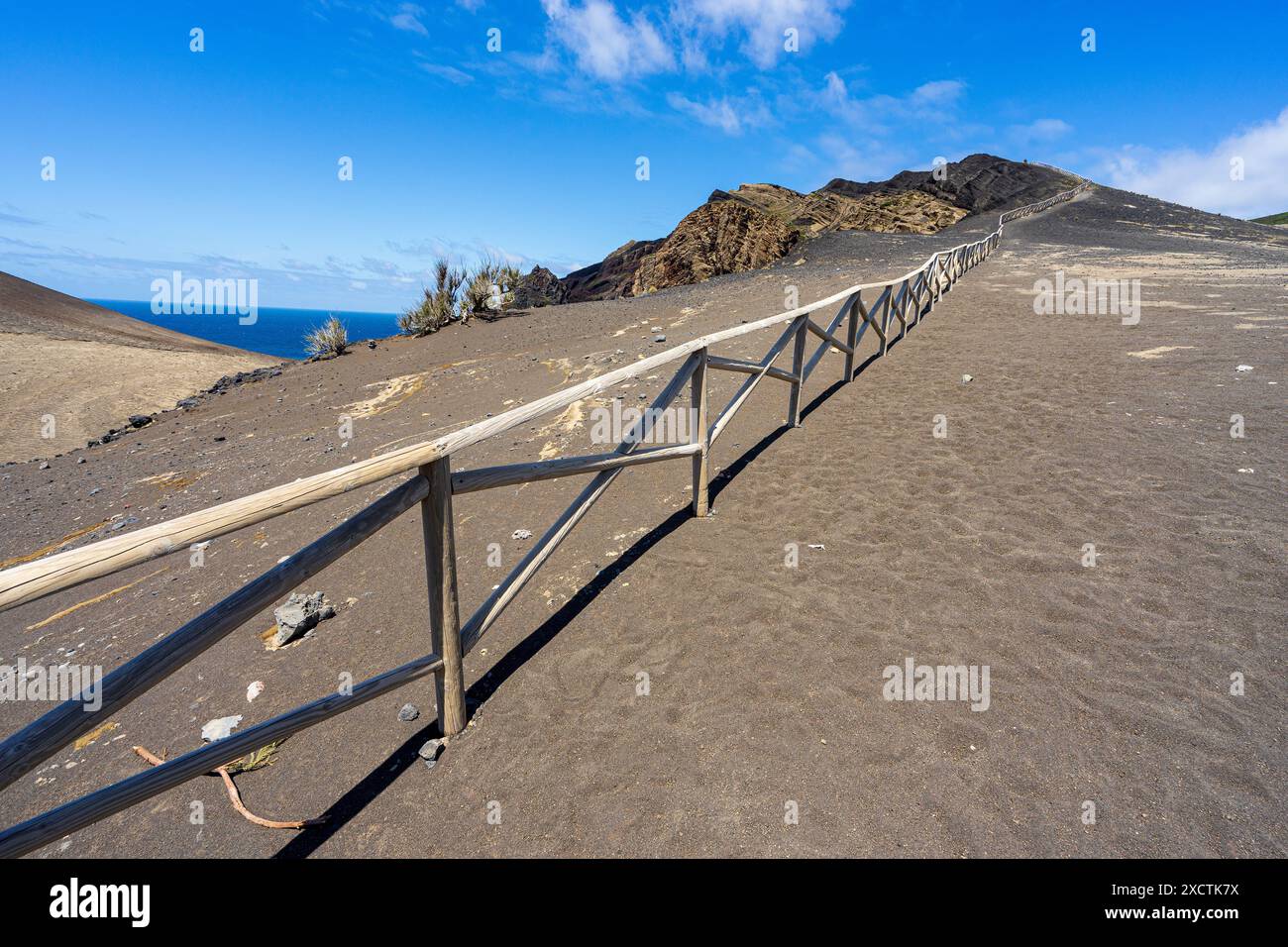 Arid zone of the capelinhos volcano, island of Faial in the Azores ...