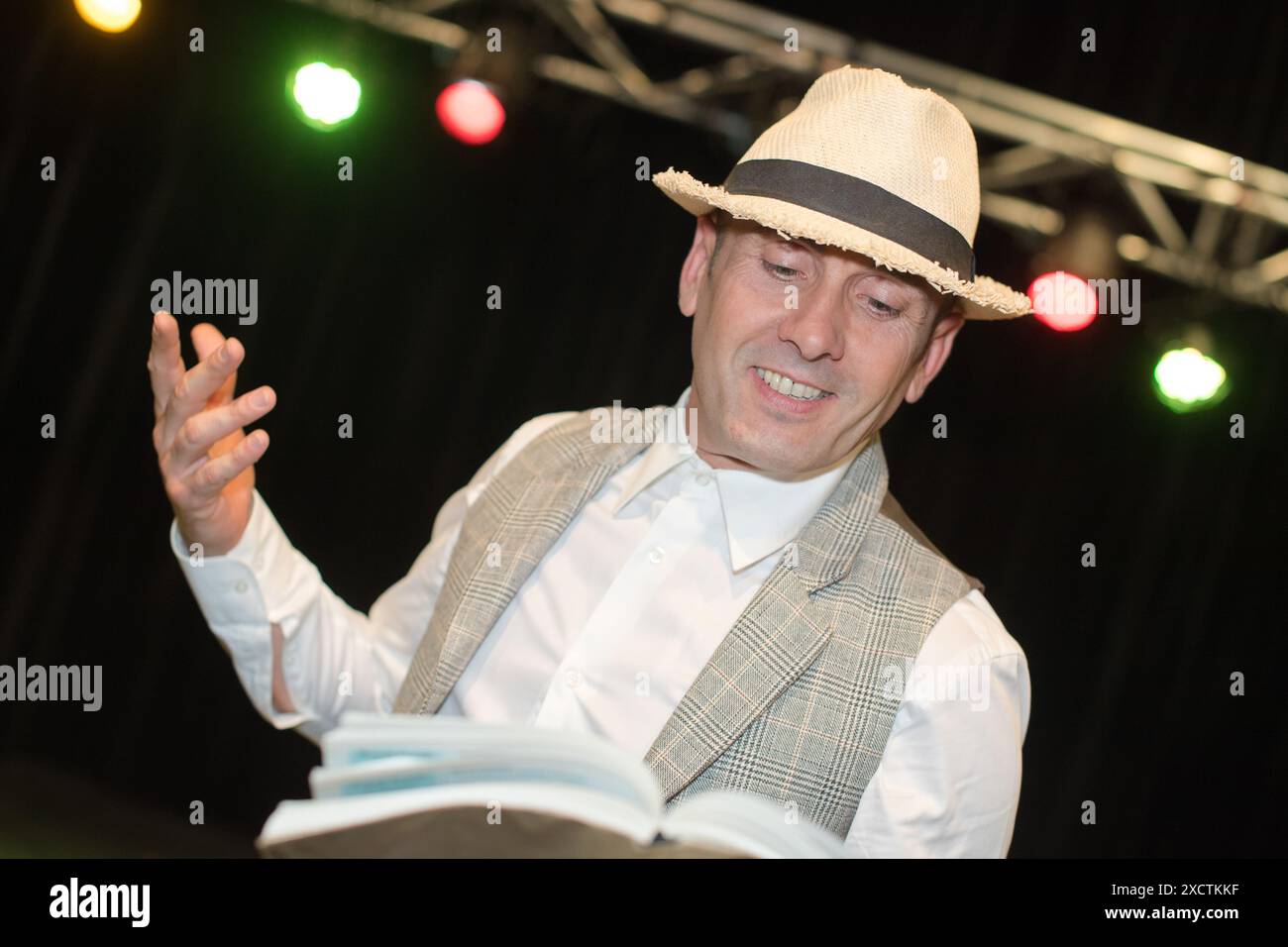 portrait of actor preparing lines Stock Photo - Alamy