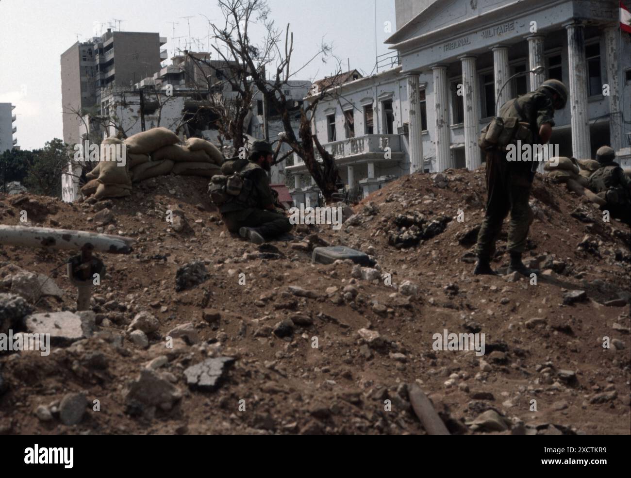 Israeli troops military tribunal beirut lebanon war hi-res stock ...