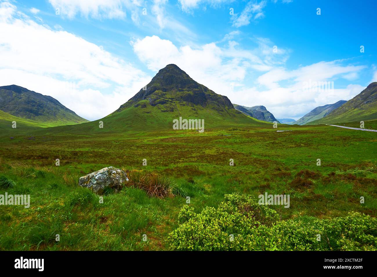 Buachaille Etive Dearg at the head of Glencoe in the West Highlands of ...
