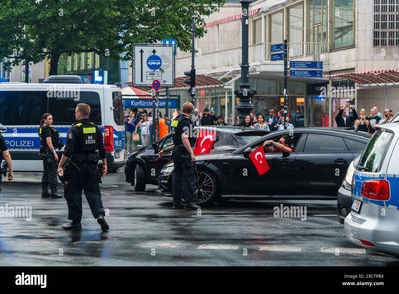 Berlin Germany June 18, 2024: Turkish fans celebrate victory over ...