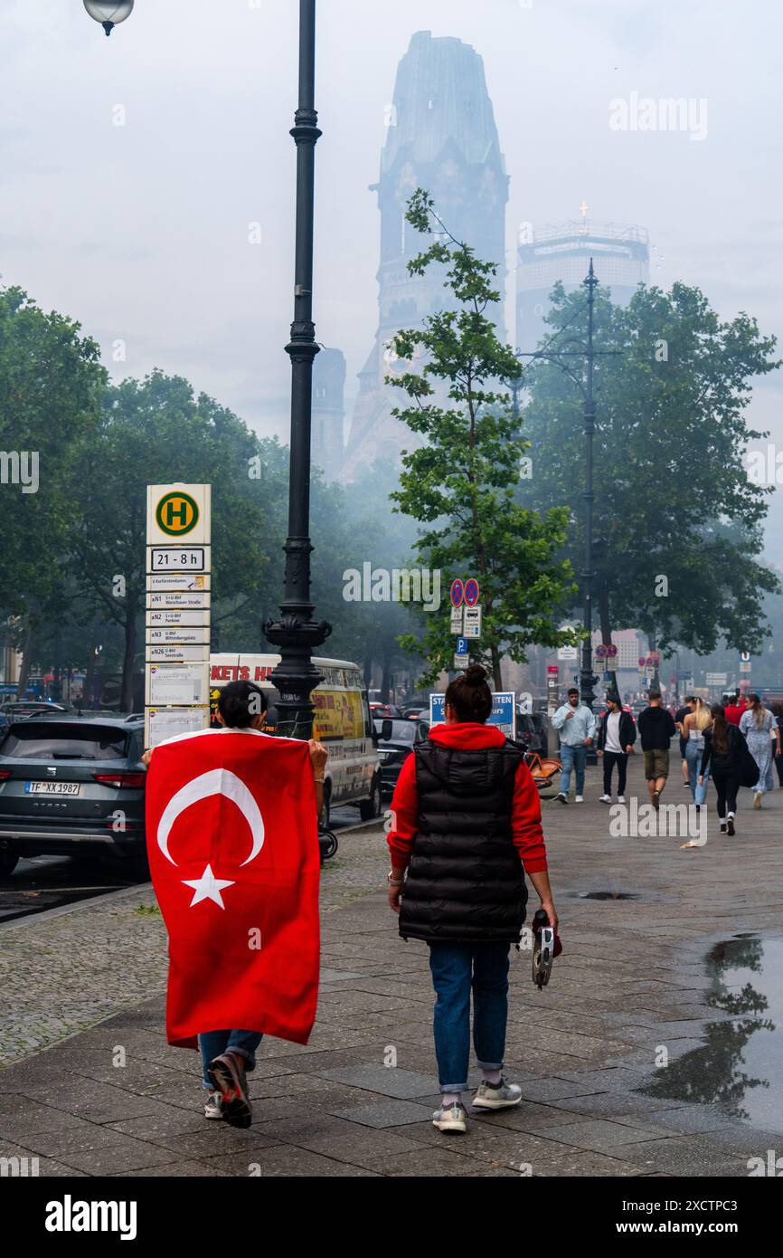 Berlin Germany June 18, 2024: Turkish fans celebrate victory over ...